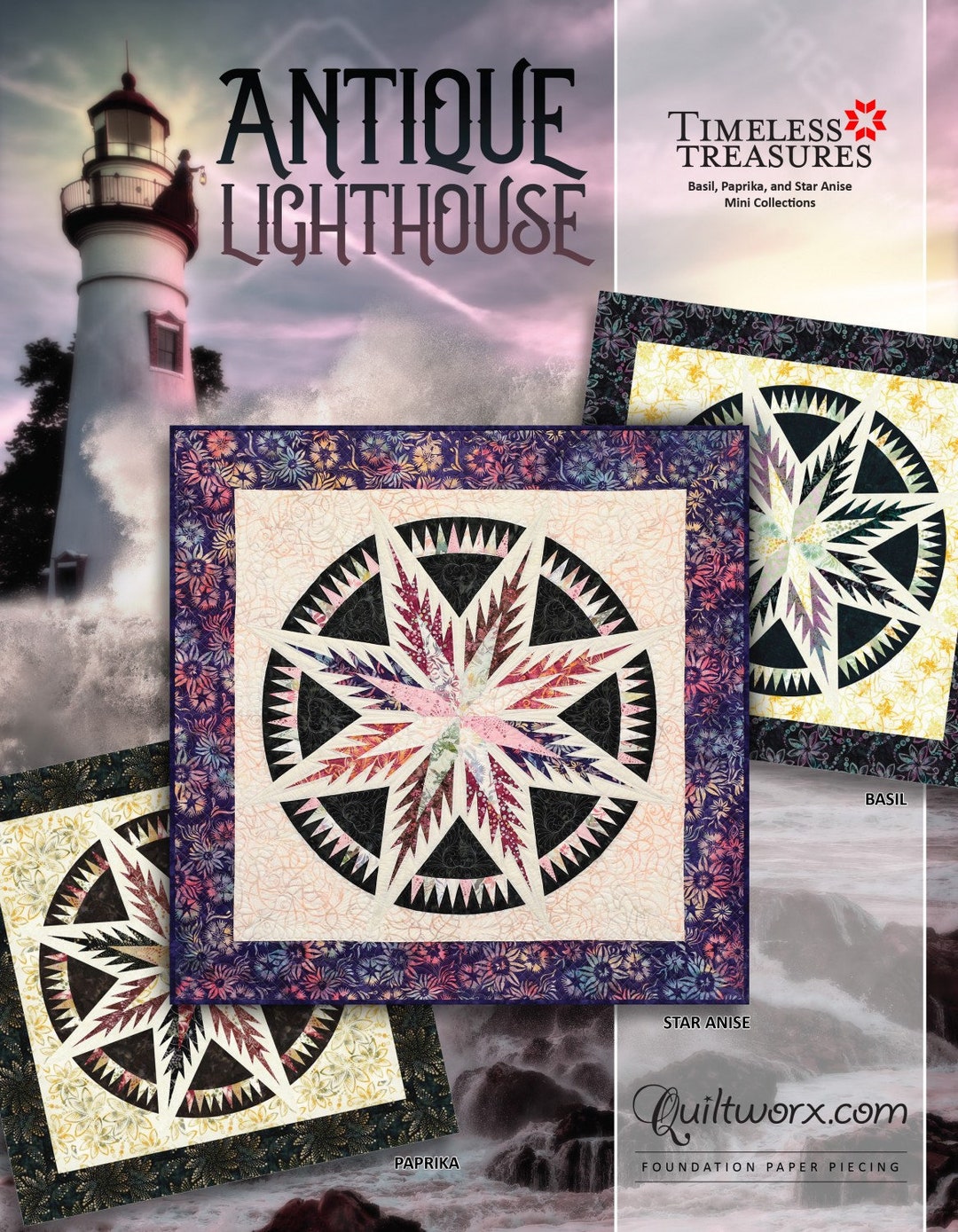 Antique Lighthouse Foundation Paper Piecing Quilt Pattern by Judy ...