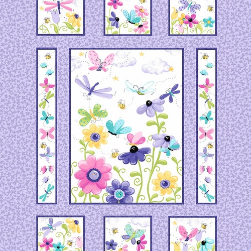 Fabric Susybee Lilac Bird Buddie's Panel 36 X 44 for - Etsy