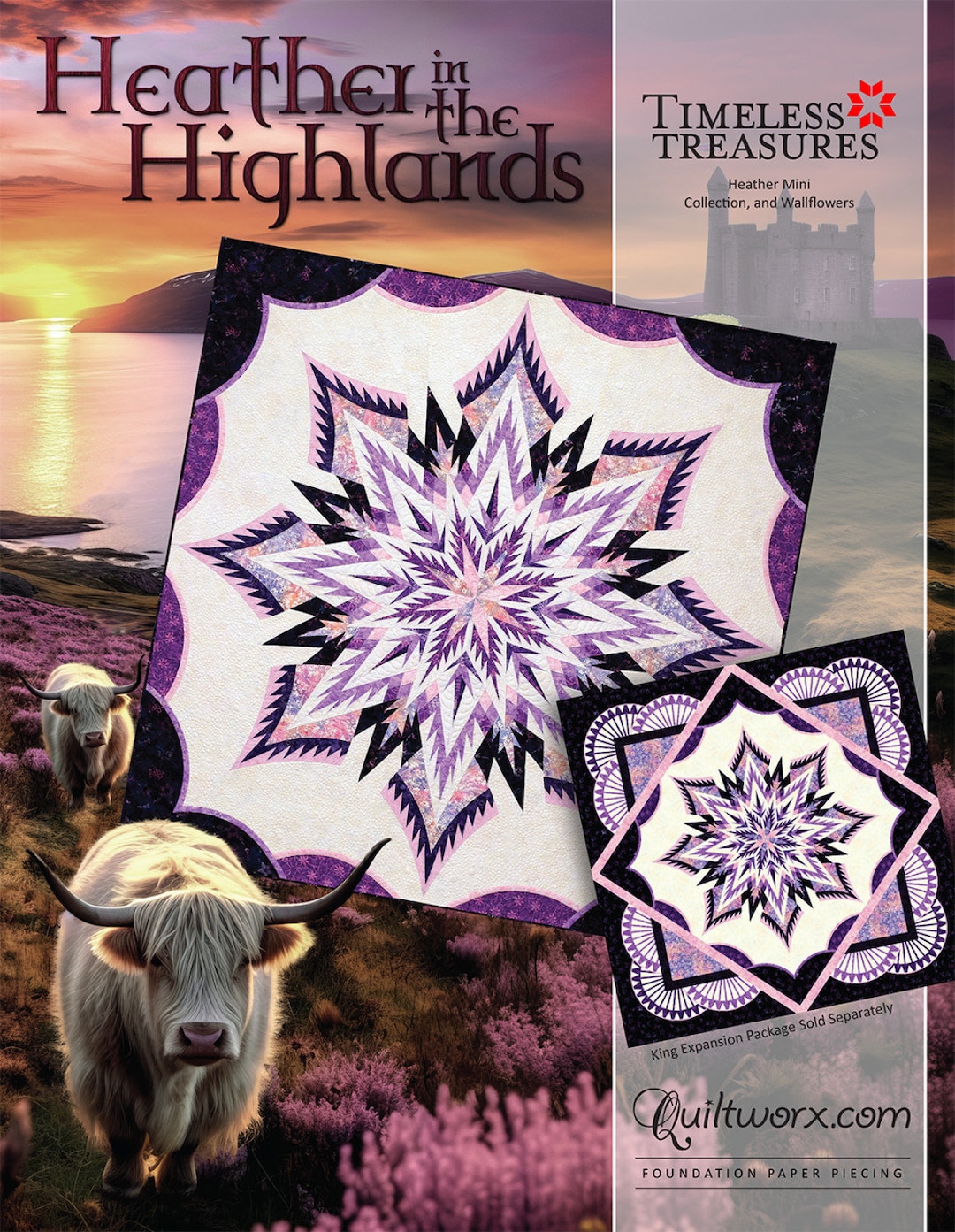 Heather in the Highlands Paper Piecing Quilt Pattern by Judy Niemeyer ...