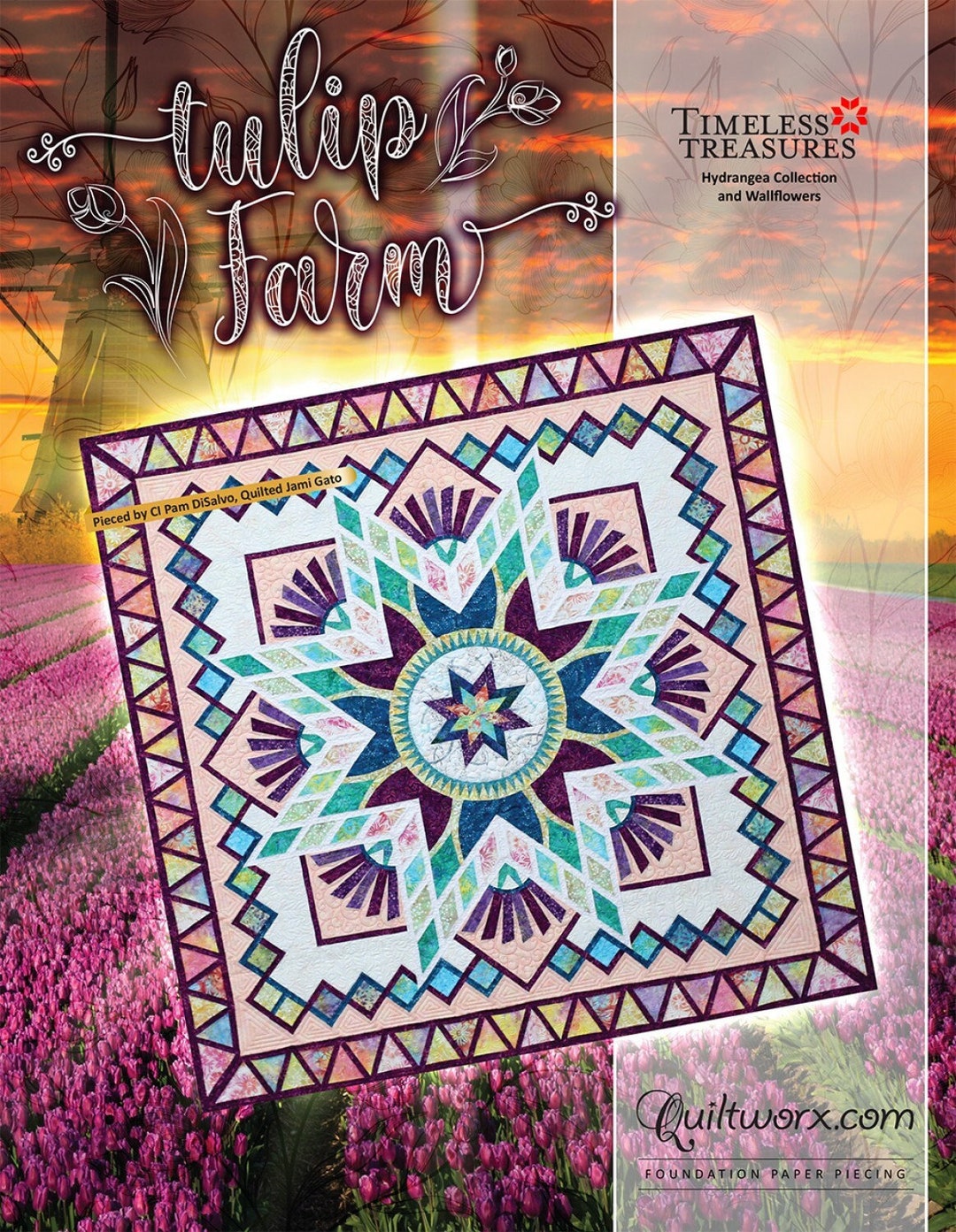 Tulip Farm Foundation Paper Pieced Quilt Pattern by Judy Niemeyer New ...