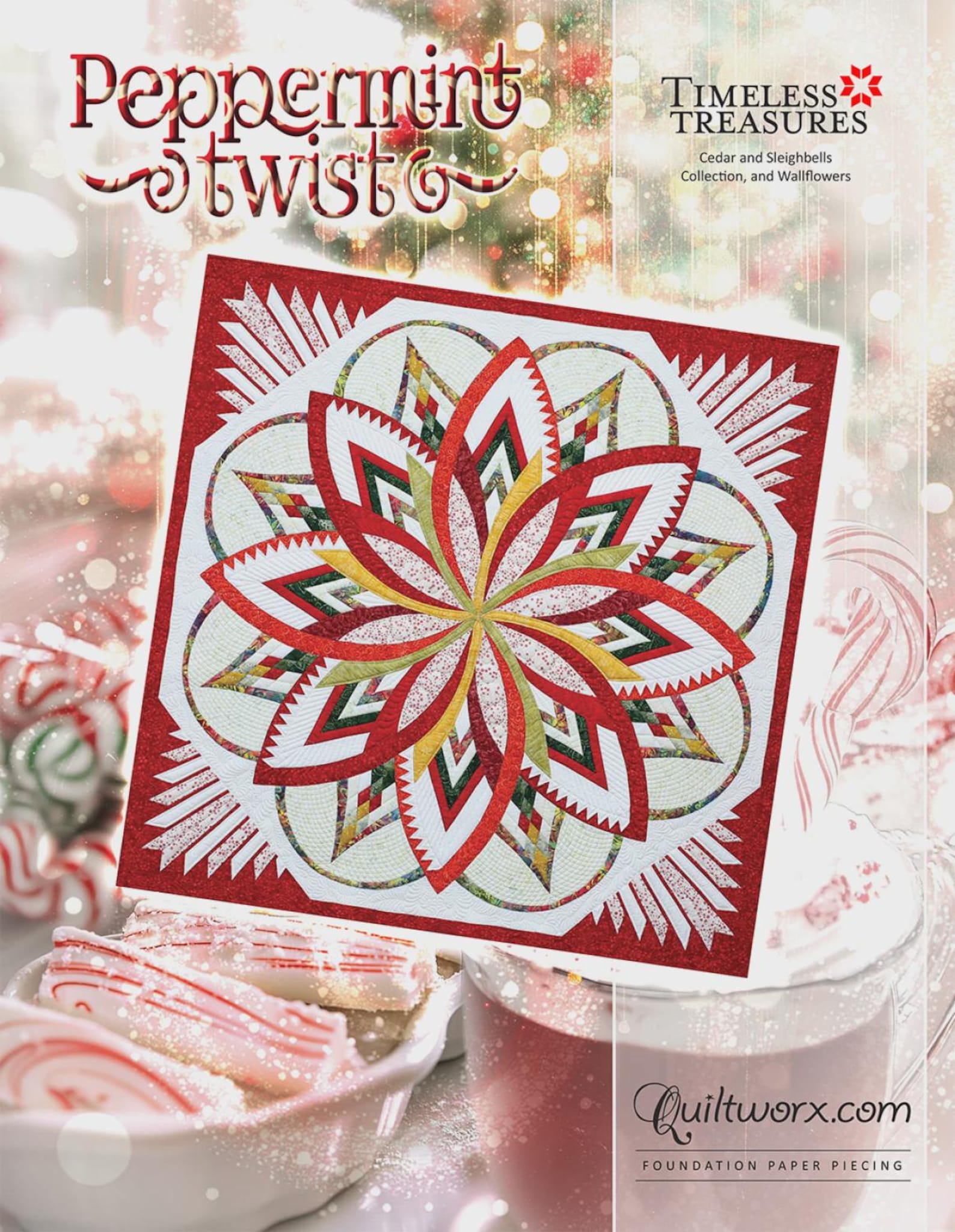 Peppermint Twist Paper Piecing Quilt Pattern by Judy Niemeyer - Etsy