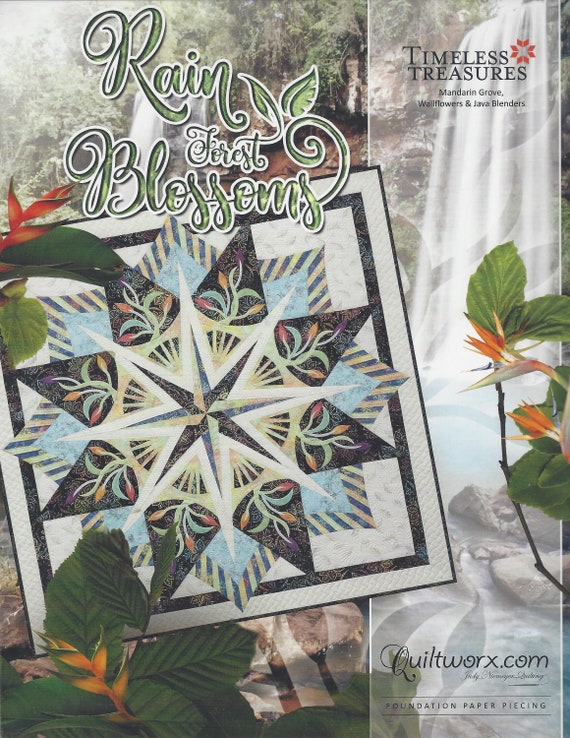 Rain Forest Blossoms Paper Pieced Quilting Pattern by Judy - Etsy
