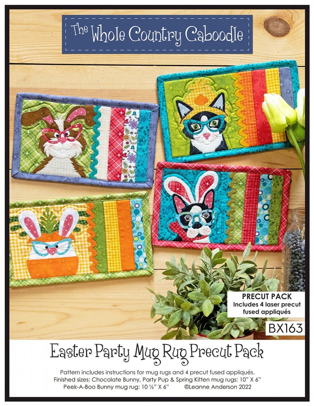 The Whole Country Caboodle Prefused and Precut Easter Party Mug Rugs - Etsy