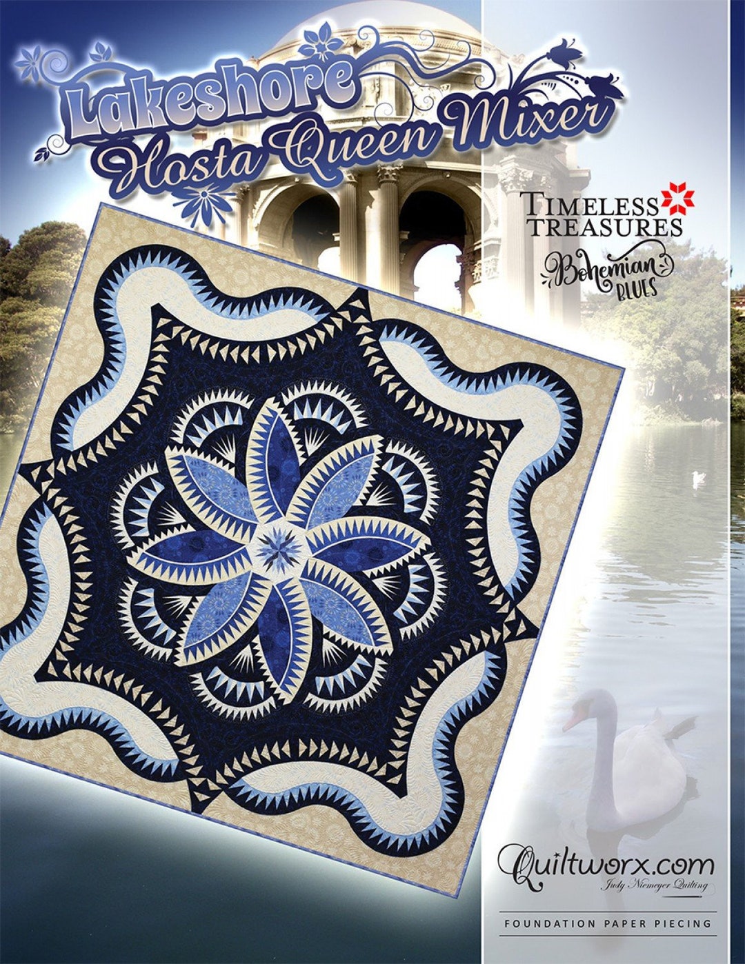 Lakeshore Hosta Queen Paper Piecing Quilt Pattern by Judy Niemeyer - Etsy