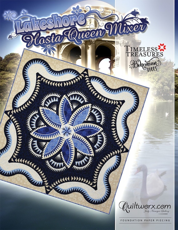 Lakeshore Hosta Queen Paper Piecing Quilt Pattern by Judy | Etsy