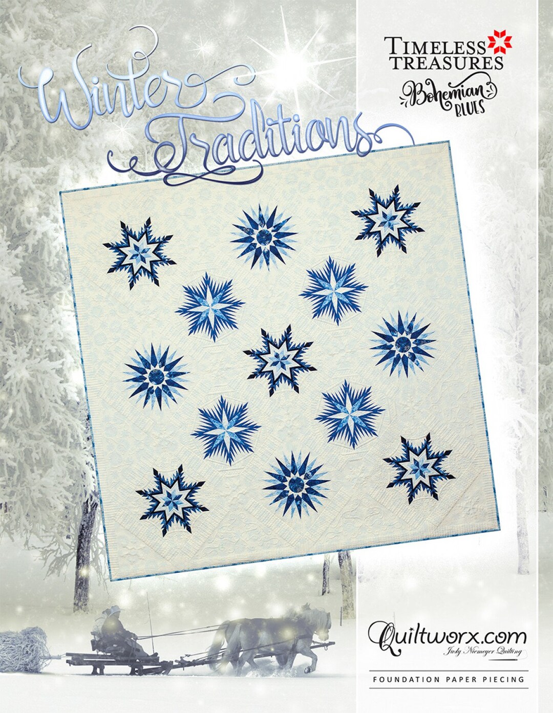 Winter Traditions Foundation Paper Piecing Pattern by Judy Niemeyer - Etsy