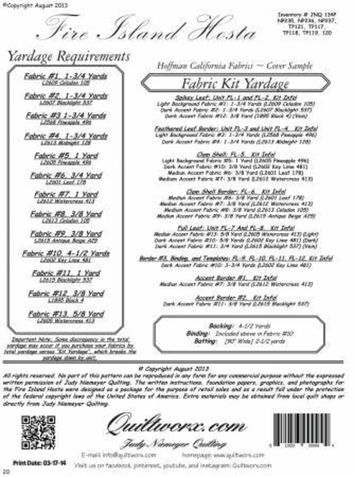 Fire Island Hosta Paper Pieced Quilt Pattern by Judy Niemeyer | Etsy