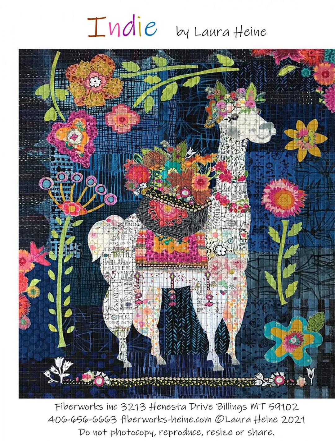 Indie Collage Quilting Pattern by Laura Heine From Fiberworks - Etsy