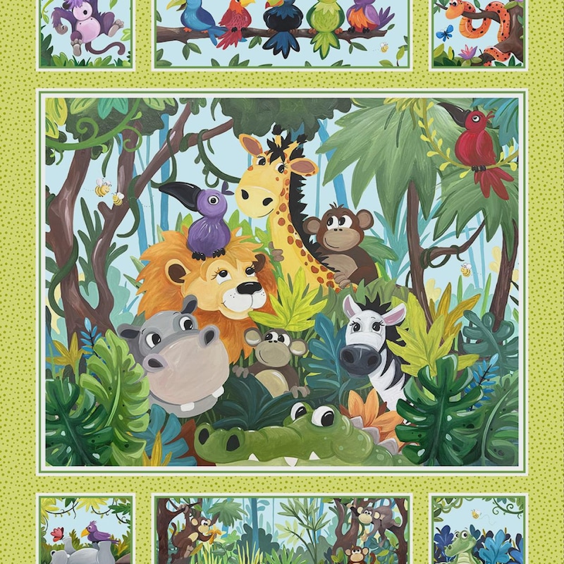 Jungle Print Fabric - Etsy