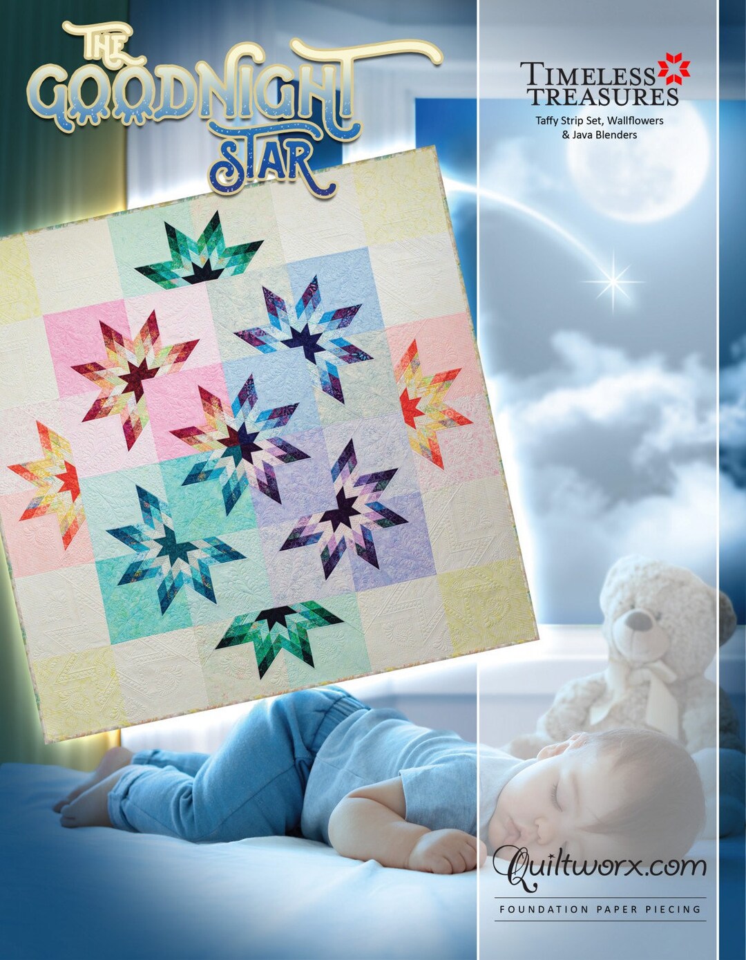 The Goodnight Star Foundation Paper Piecing Quilt Pattern by Judy ...