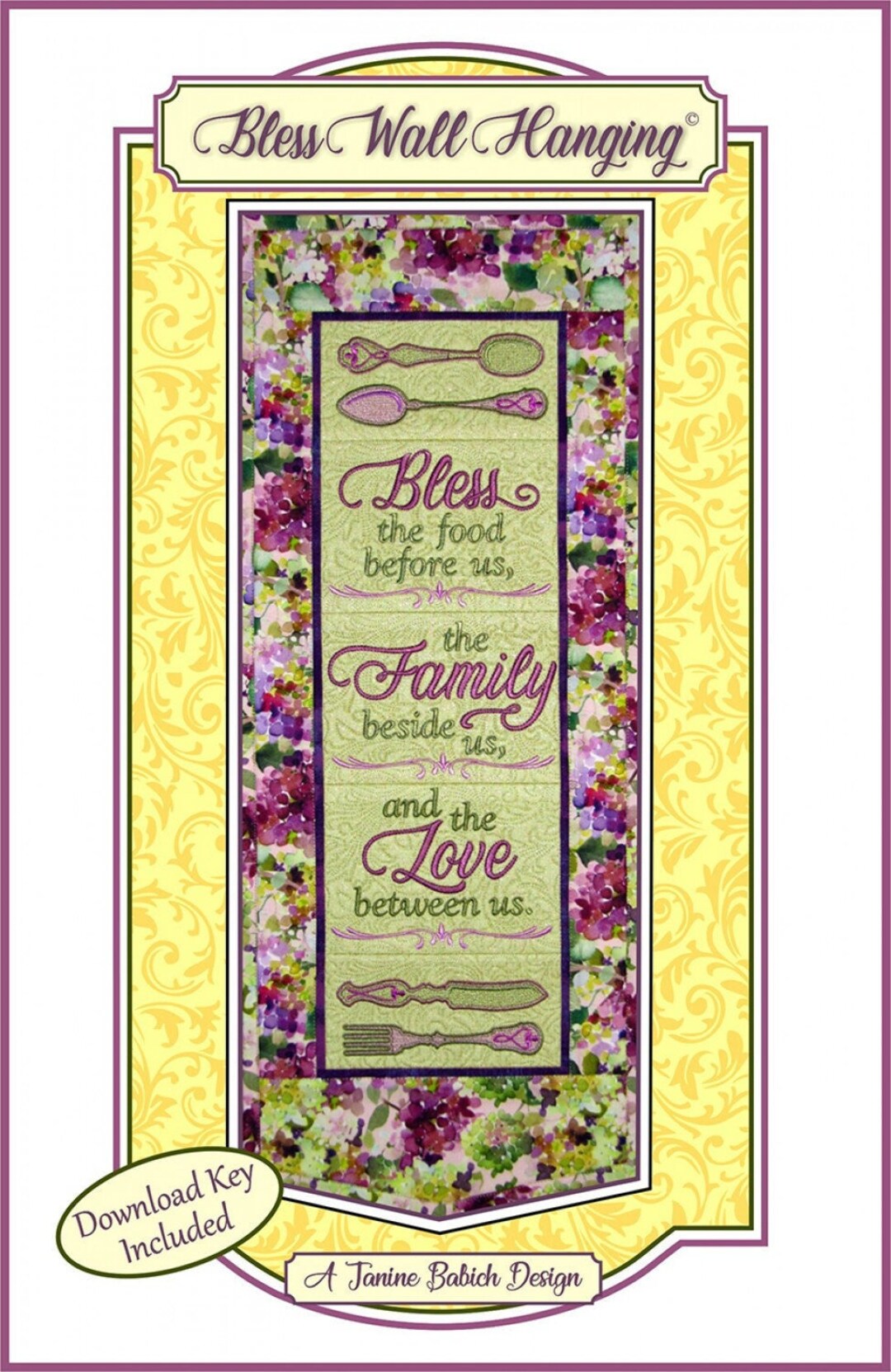 Janine Babich Bless Wall Hanging Machine Embroidery - Etsy