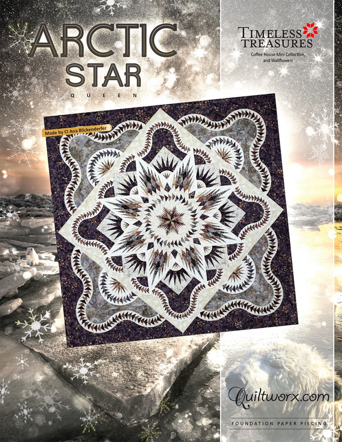 Arctic Star Quilt Pattern, Judy Niemeyer Paper Pieced (99x99) - Etsy