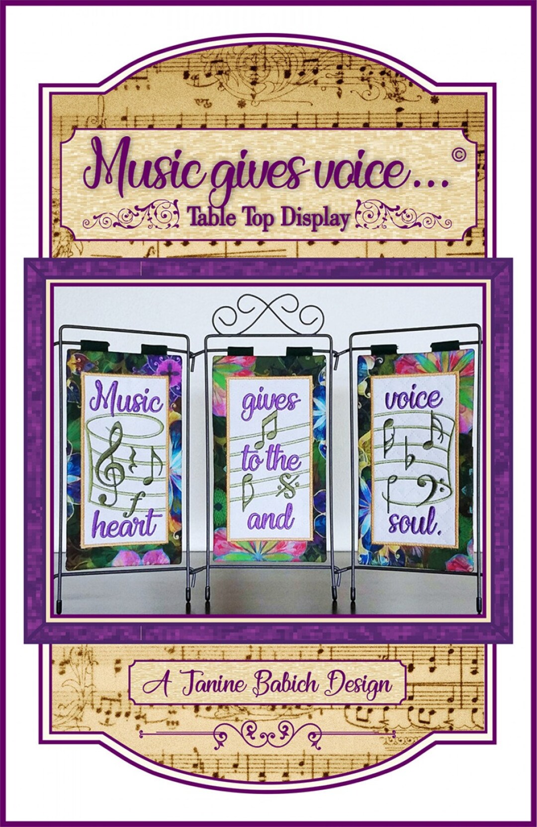Janine Babich Music Gives Voice Table Top Display Machine Embroidery CD ...