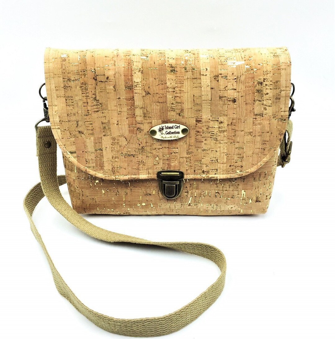 Cork Crossbody Bag in Natural Gold Fleck Cork Leather - Etsy