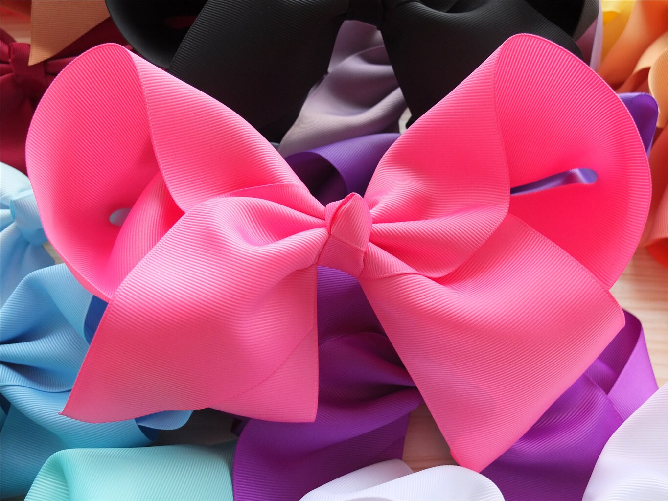 40 Colors Available 8 Inch Super Large Hair Bows Big Hair Bow | Etsy