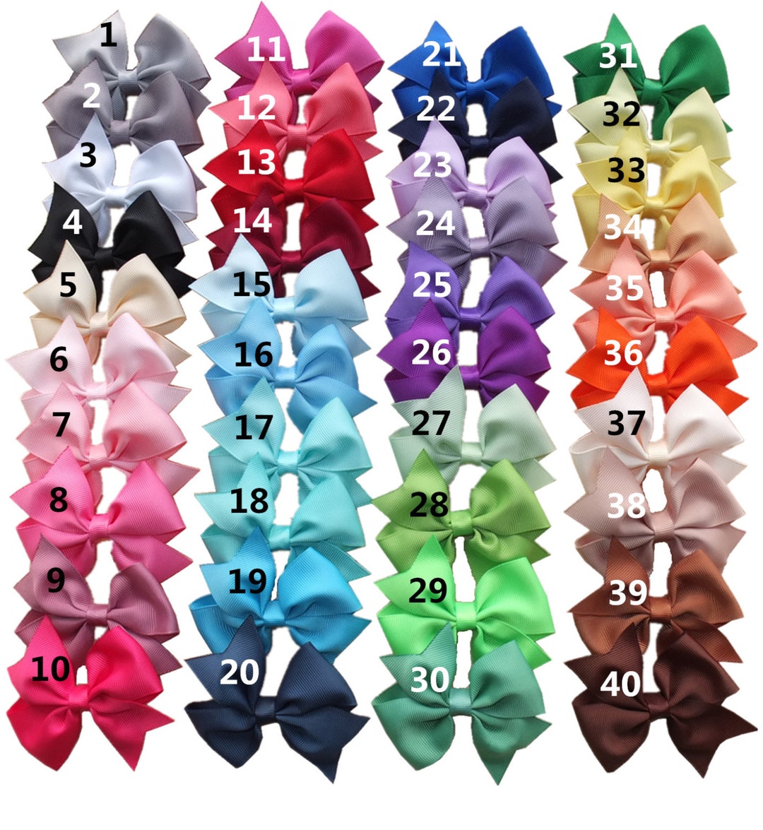 Set of 10-40 Pcs 3.5 Inches Hair Bows Infant Bows Toddler Bows Baby ...