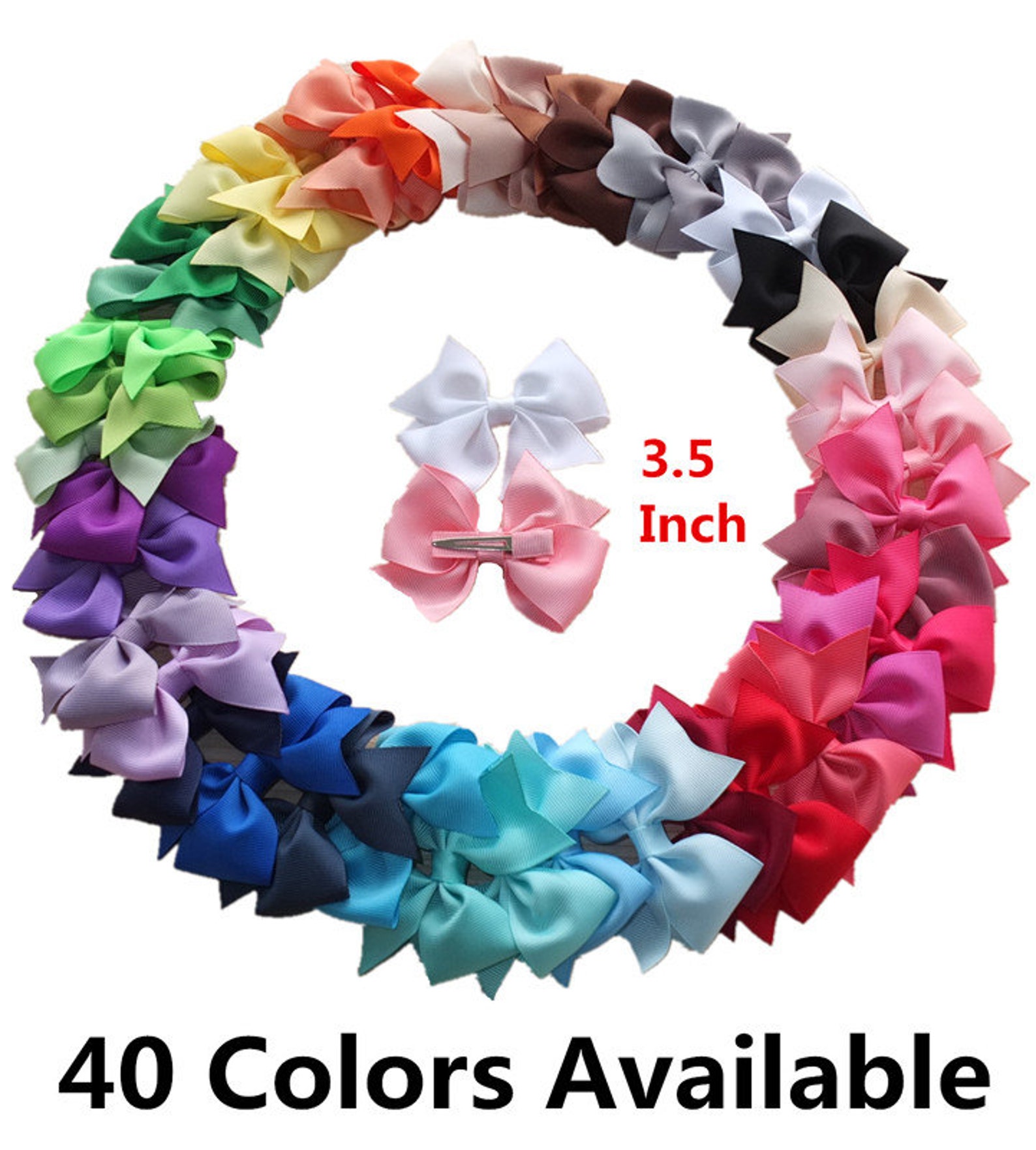 Set of 10-40 Pcs 3.5 Inches Hair Bows Infant Bows Toddler Bows - Etsy