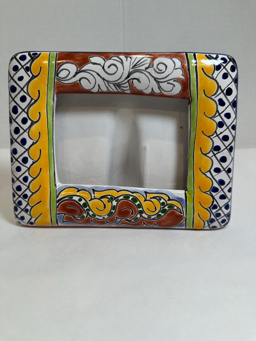 Hand Painted Talavera Mexican Ceramic Colorful Picture Frame - Etsy