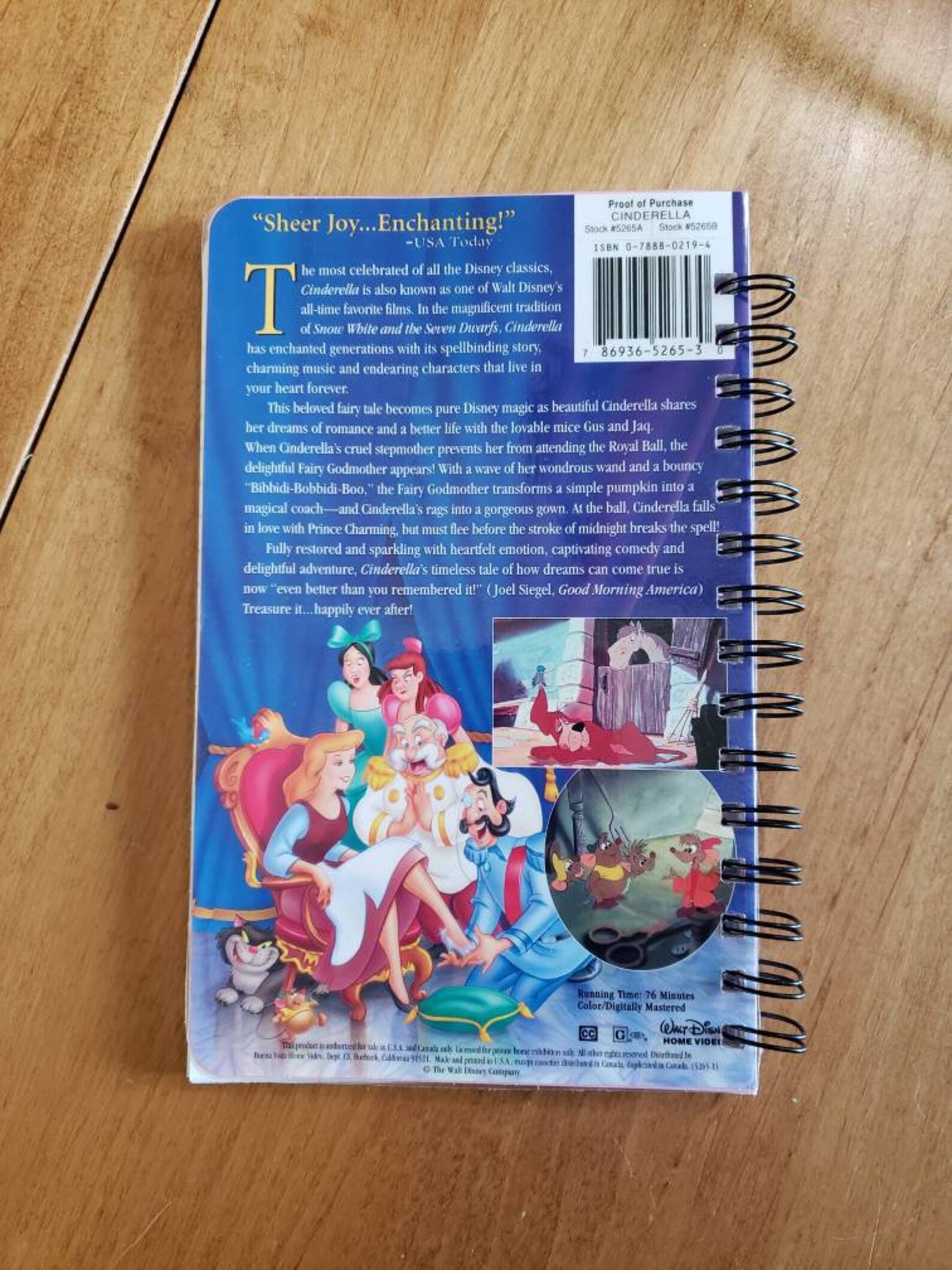 Upcycled Disney VHS Journal/notebook Cinderella - Etsy