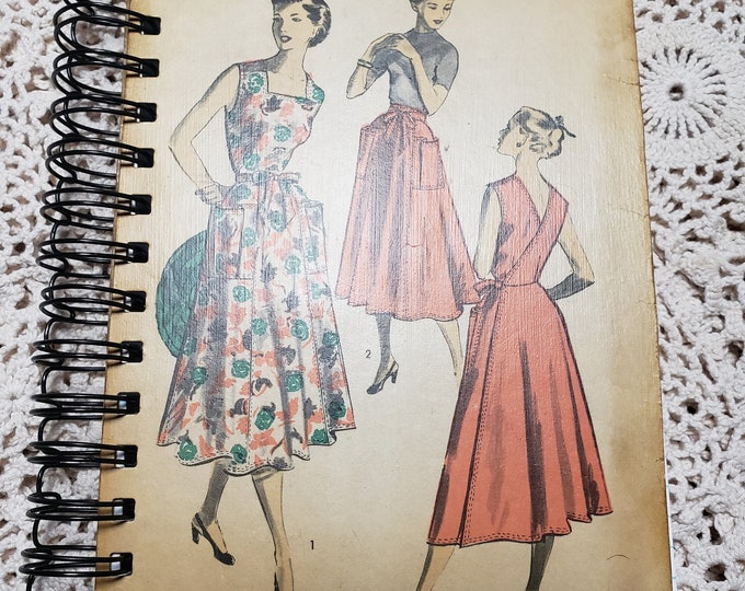 Upcycled Vintage Advance 1950's Pattern Journal/notebook - Etsy