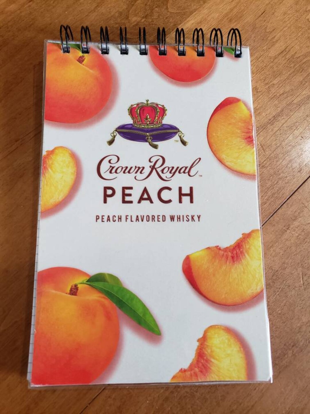 Upcycled Crown Royal Peach Journal/notebook - Etsy