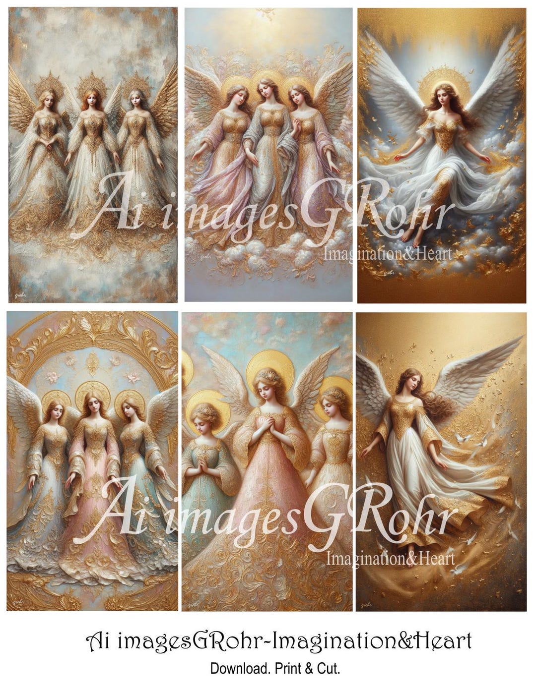 Angel Sheet of 6 - Etsy