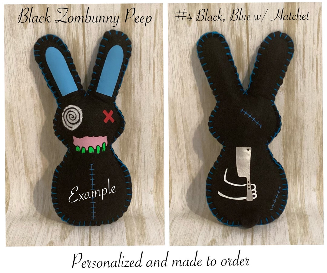 Creepy Zombie Easter Bunny Plush, in a Variety of Colors, Zombie Peep ...