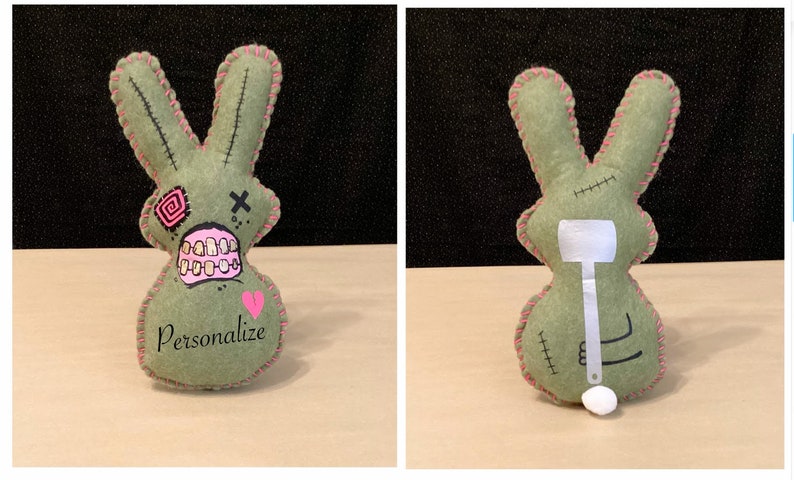 Creepy Zombie Easter Bunny Plush, in a Variety of Colors, Zombie Peep ...