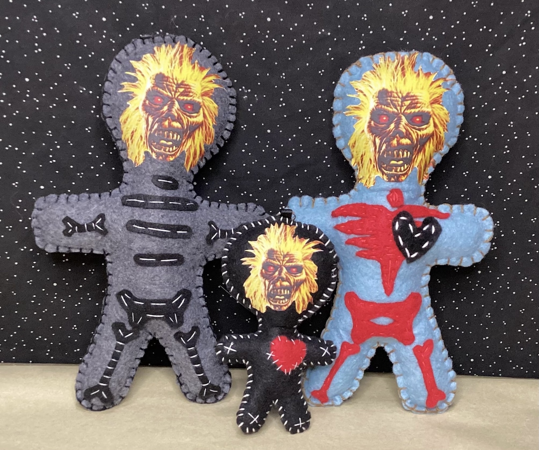 Metal Music Mascots Skeleton Voodoo Doll, Iron Maiden Eddie Hand Made ...
