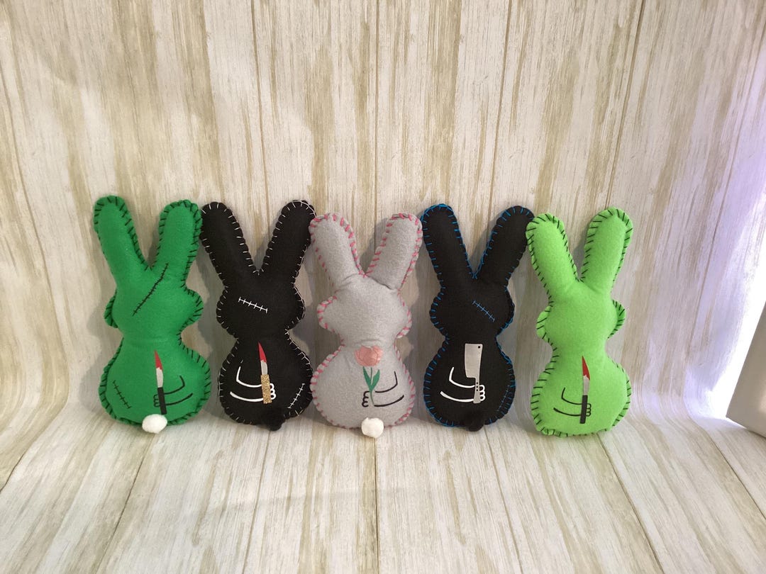 Creepy Zombie Easter Bunny Plush - Made to Order - Horror Decor W ...