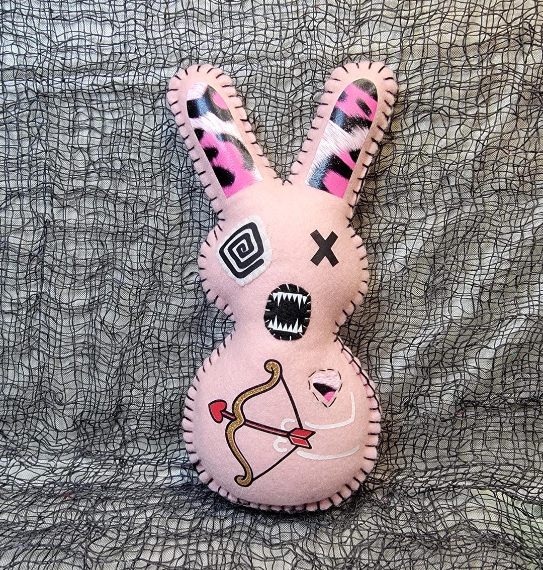 Creepy Bunny Pixie Fairy Doll - Handmade Felt Plush With Teeth and ...