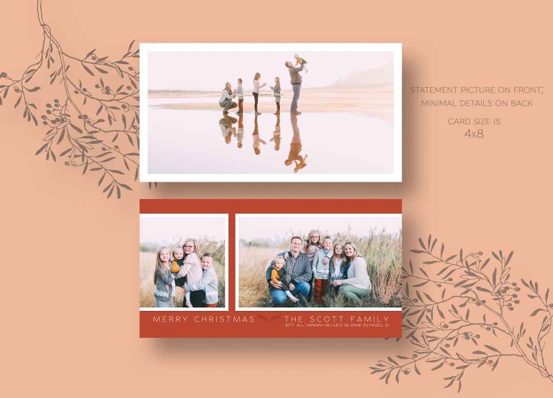 Minimal Christmas Card (holiday Card, Simple, Unique, Clean, Airy) - Etsy