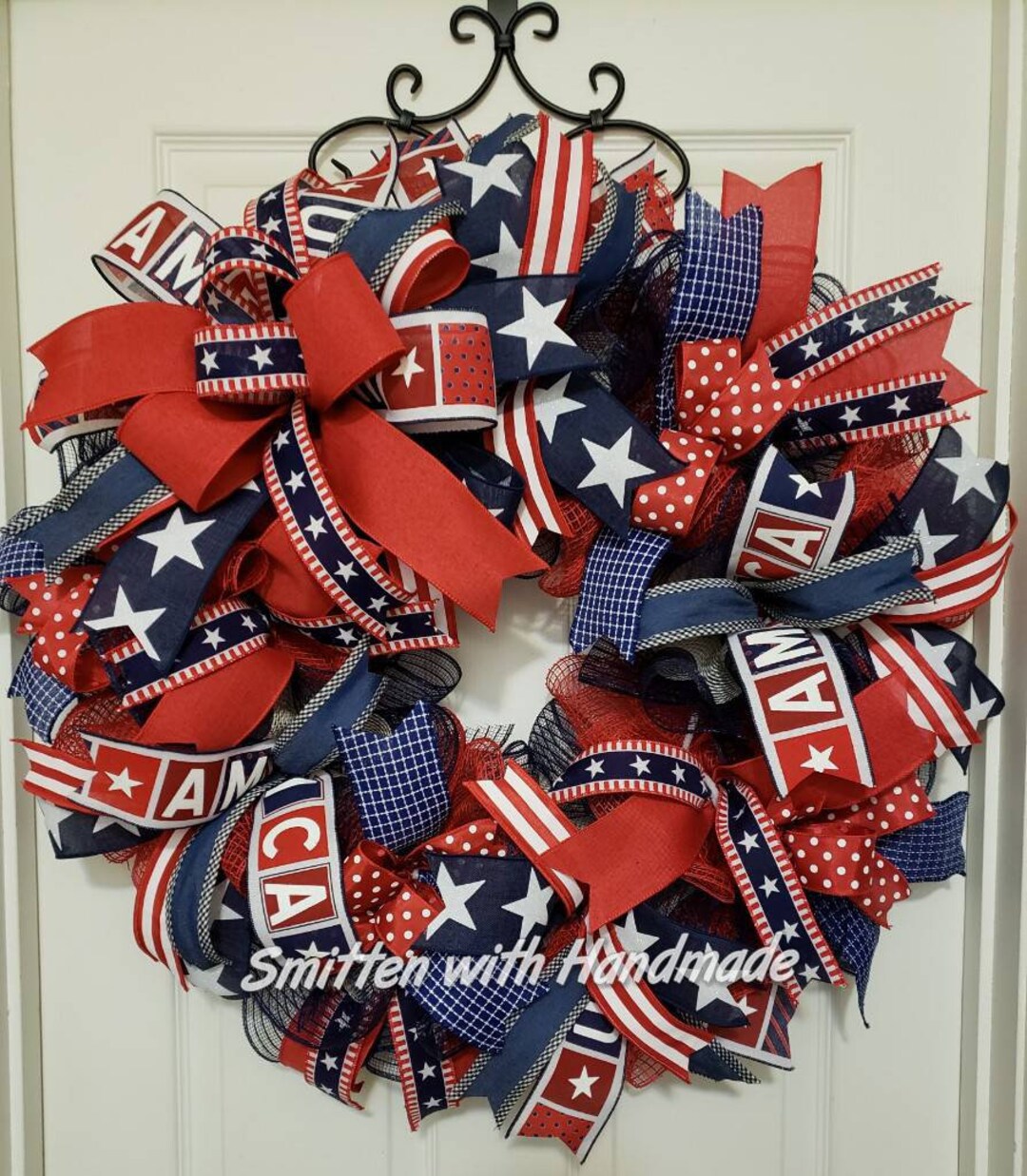 Patriotic Wreath, Personalized Wreath, Texas Patriotic Wreath, Veterans ...