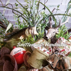 Fishing & Hunting Funeral Arrangement, Fisherman/hunter Planter Box ...