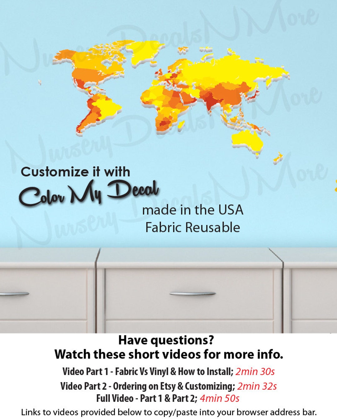 Map Wall Decal World Map Unique World Map Wall Decal World Map Wall ...