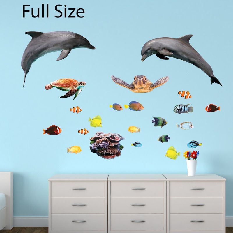 Dolphin Wall Decals - Etsy