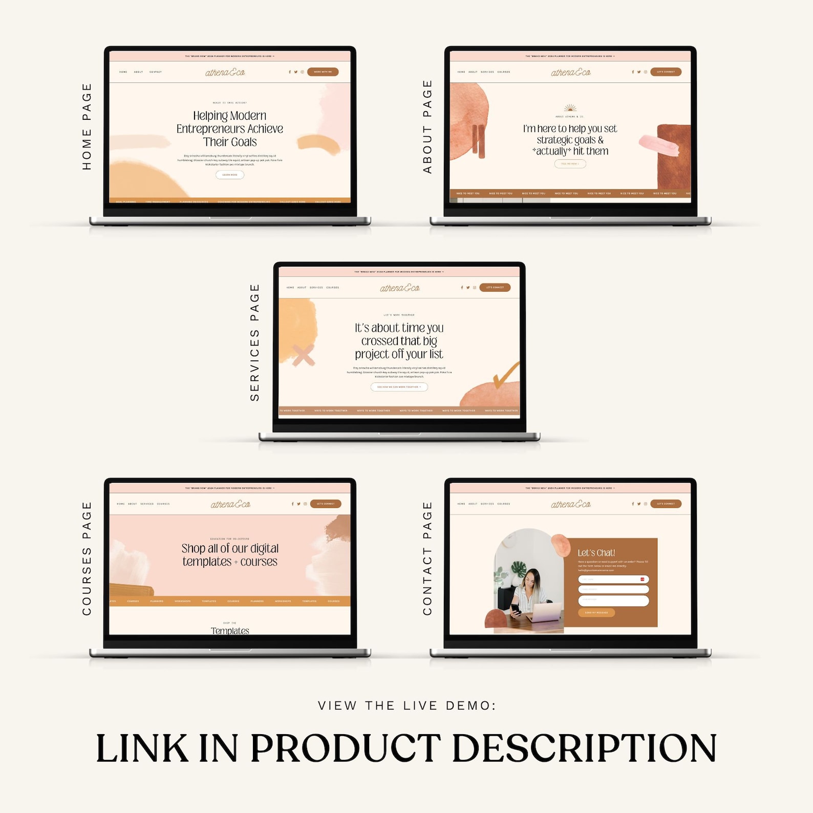 Kajabi Website Template for Coaches and Online Course Creators | ATHENA ...