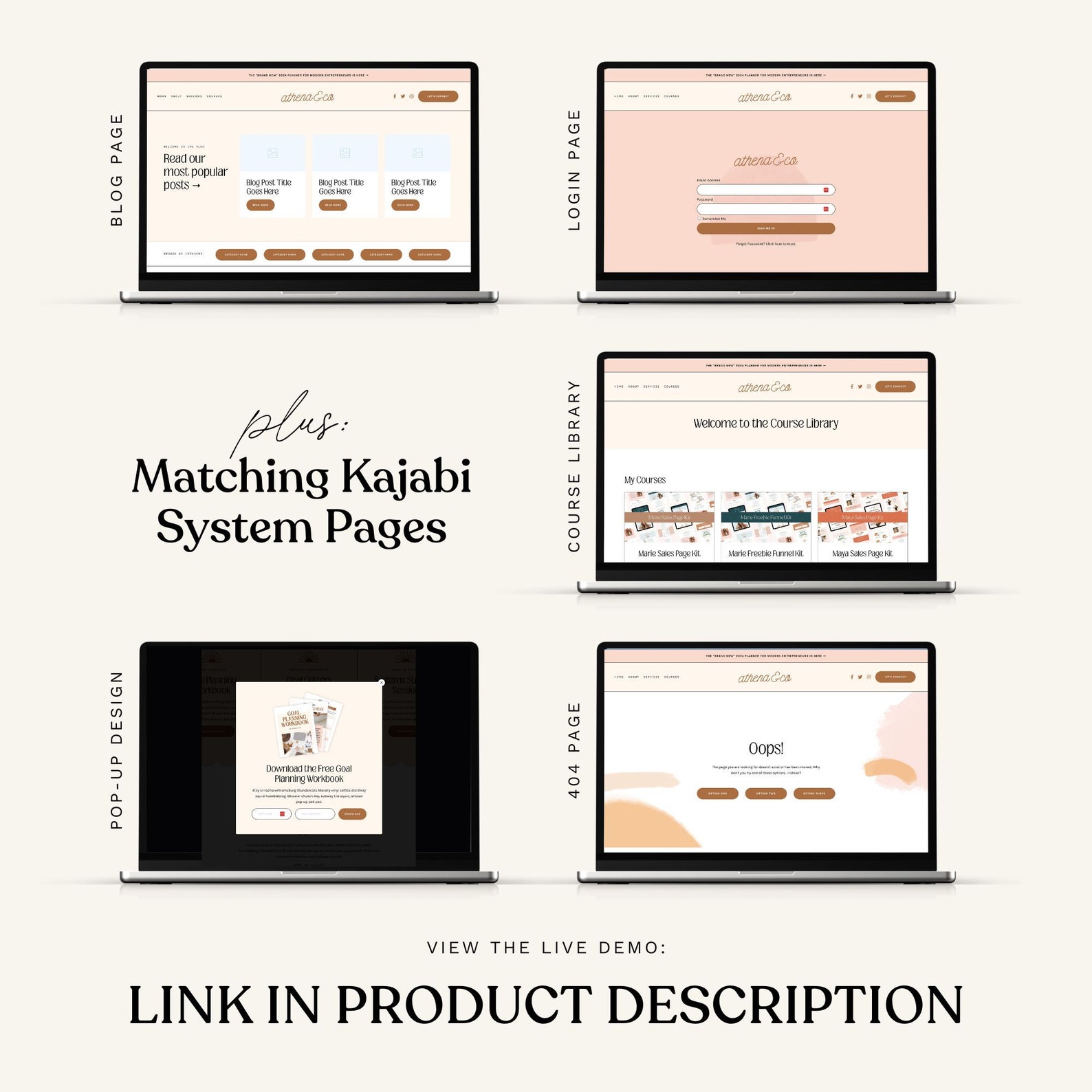 Kajabi Website Template for Coaches and Online Course Creators | ATHENA ...