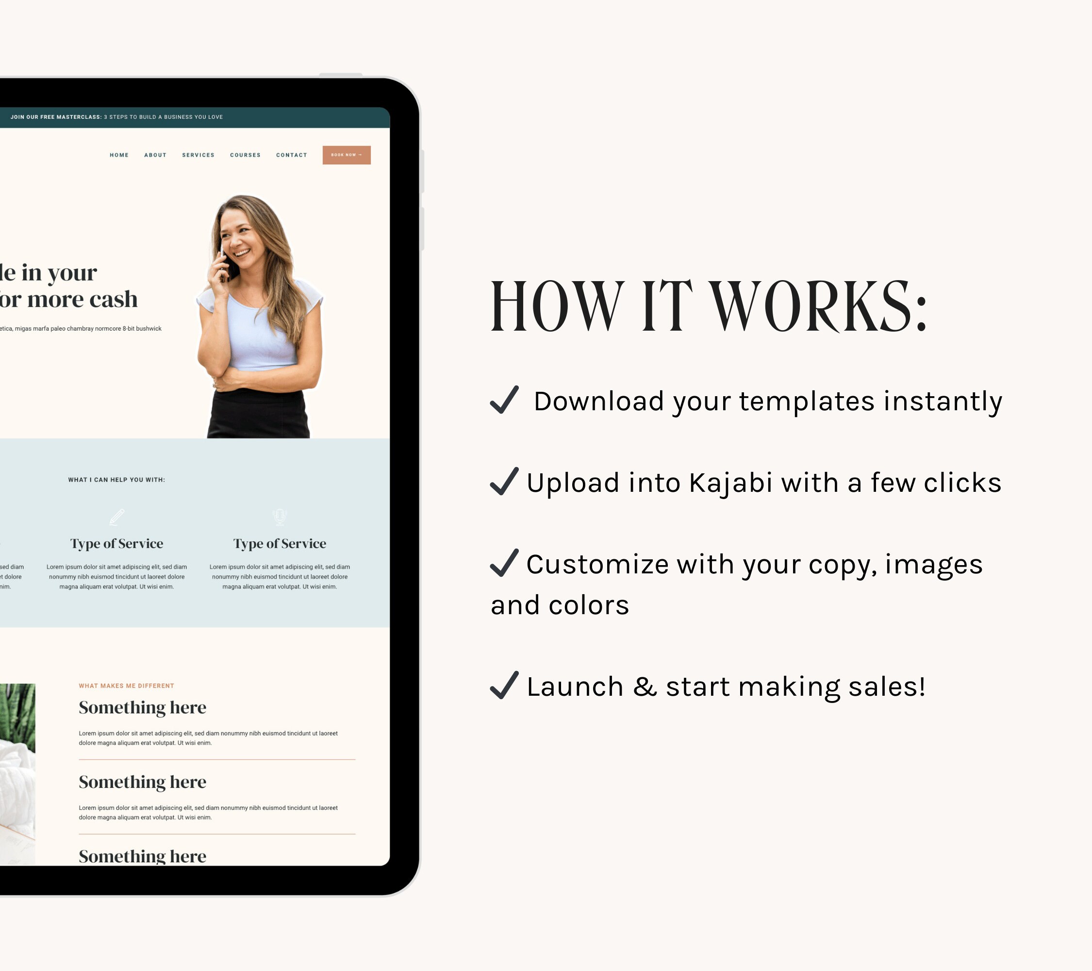 Kajabi Website Template for Coaches and Online Course Creators | MARIE ...