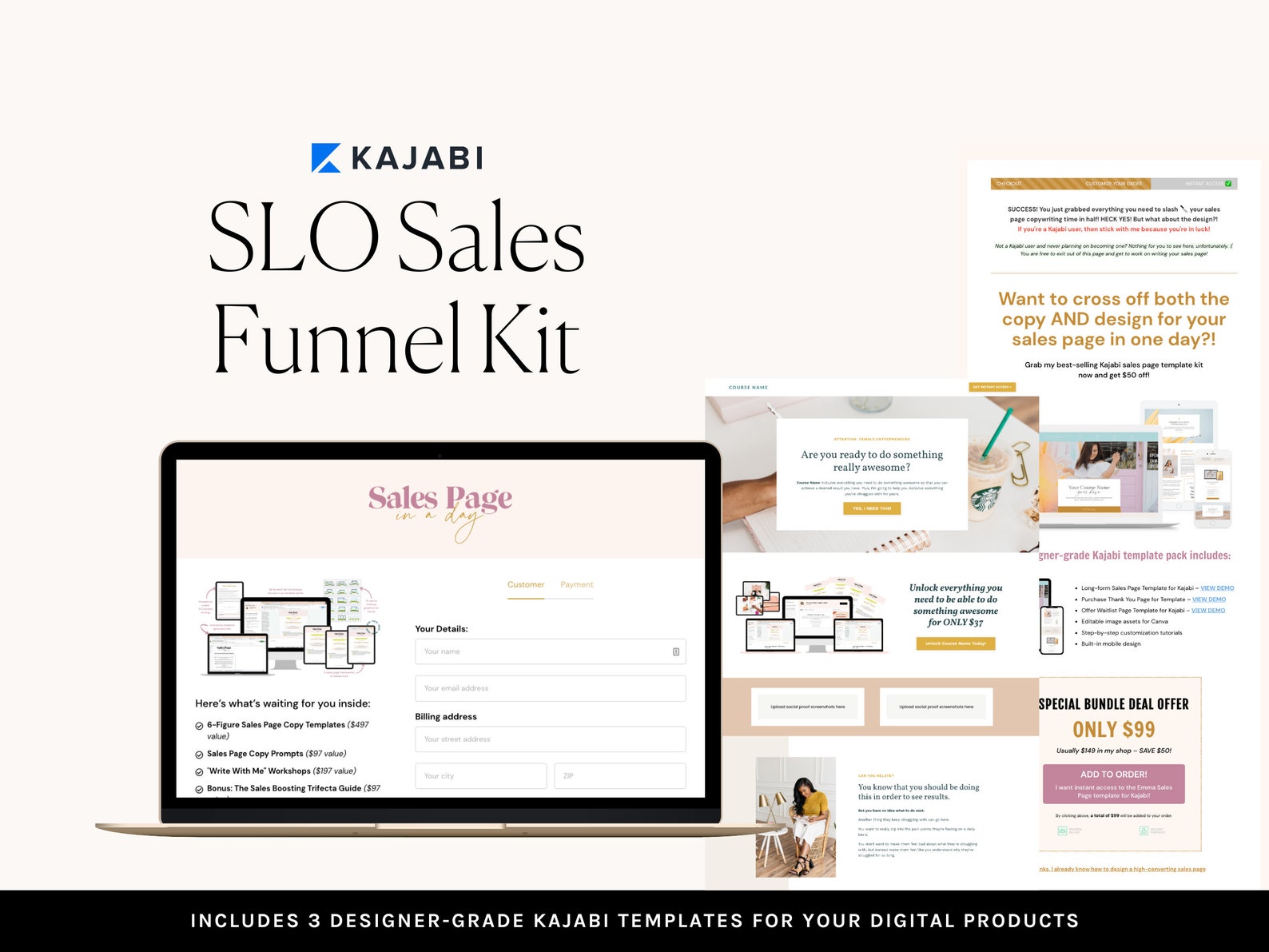 Kajabi SLO Low-ticket Offer Sales Funnel Templates - Kajabi Sales Page ...