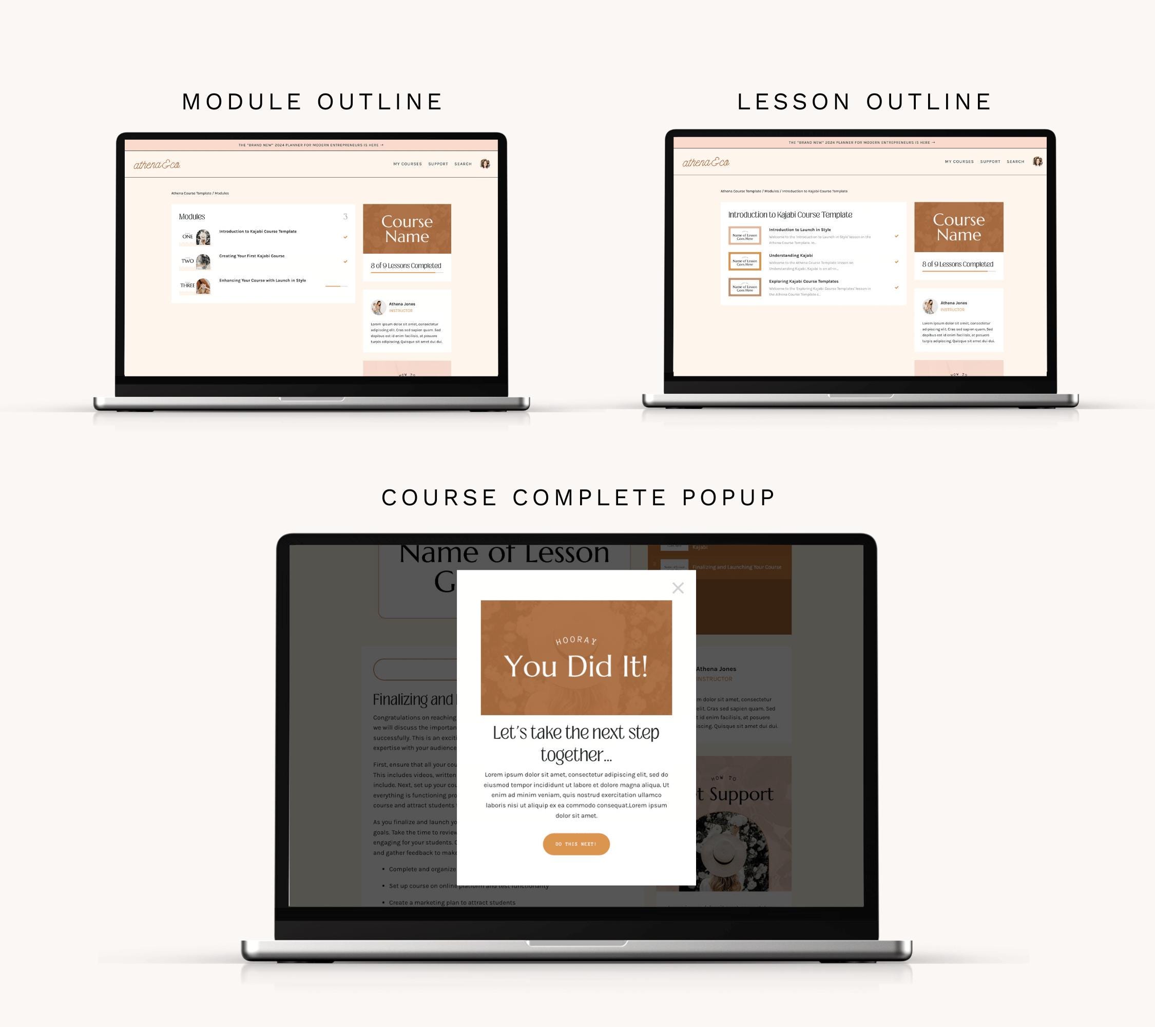 Kajabi Course Template | Kajabi Product Template With Course Thumbnails ...