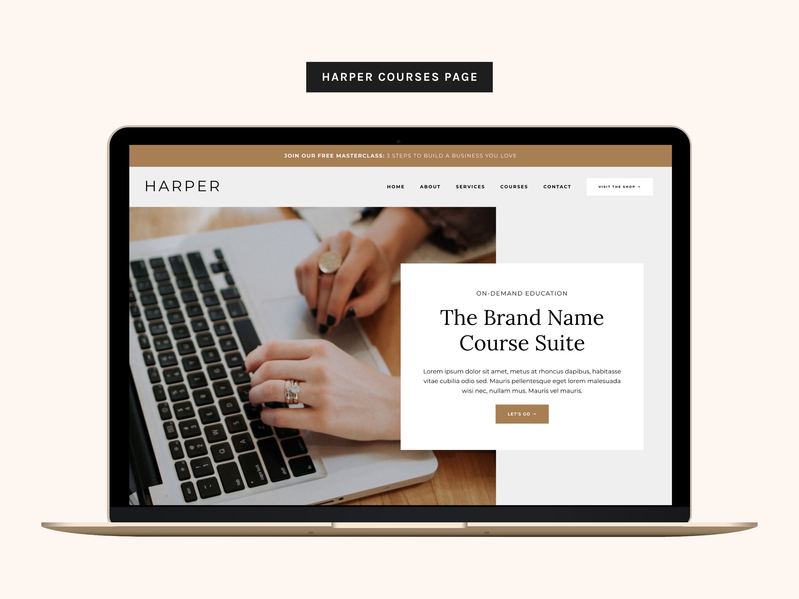 Kajabi Website Template for Coaches and Online Course Creators | HARPER ...