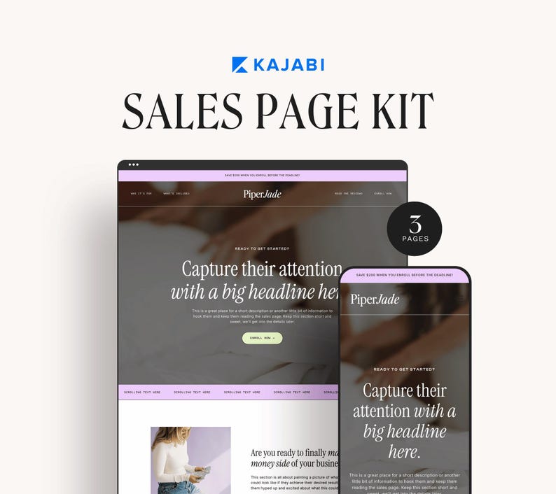 Kajabi Ultimate Template Bundle for Coaches and Online Course Creators ...