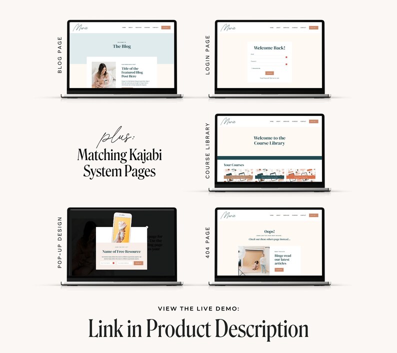 Kajabi Website Template for Coaches and Online Course Creators | MARIE ...