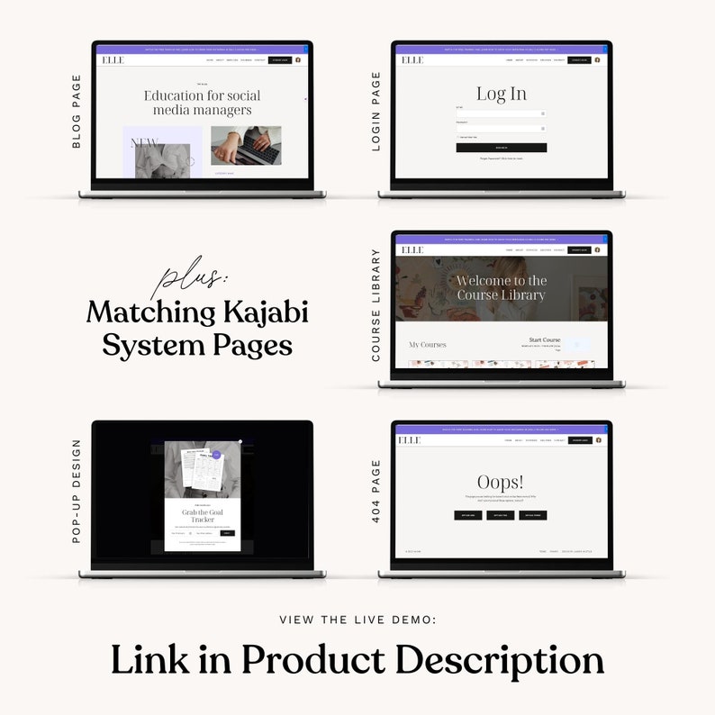 Kajabi Website Template for Coaches and Online Course Creators | ELLE ...