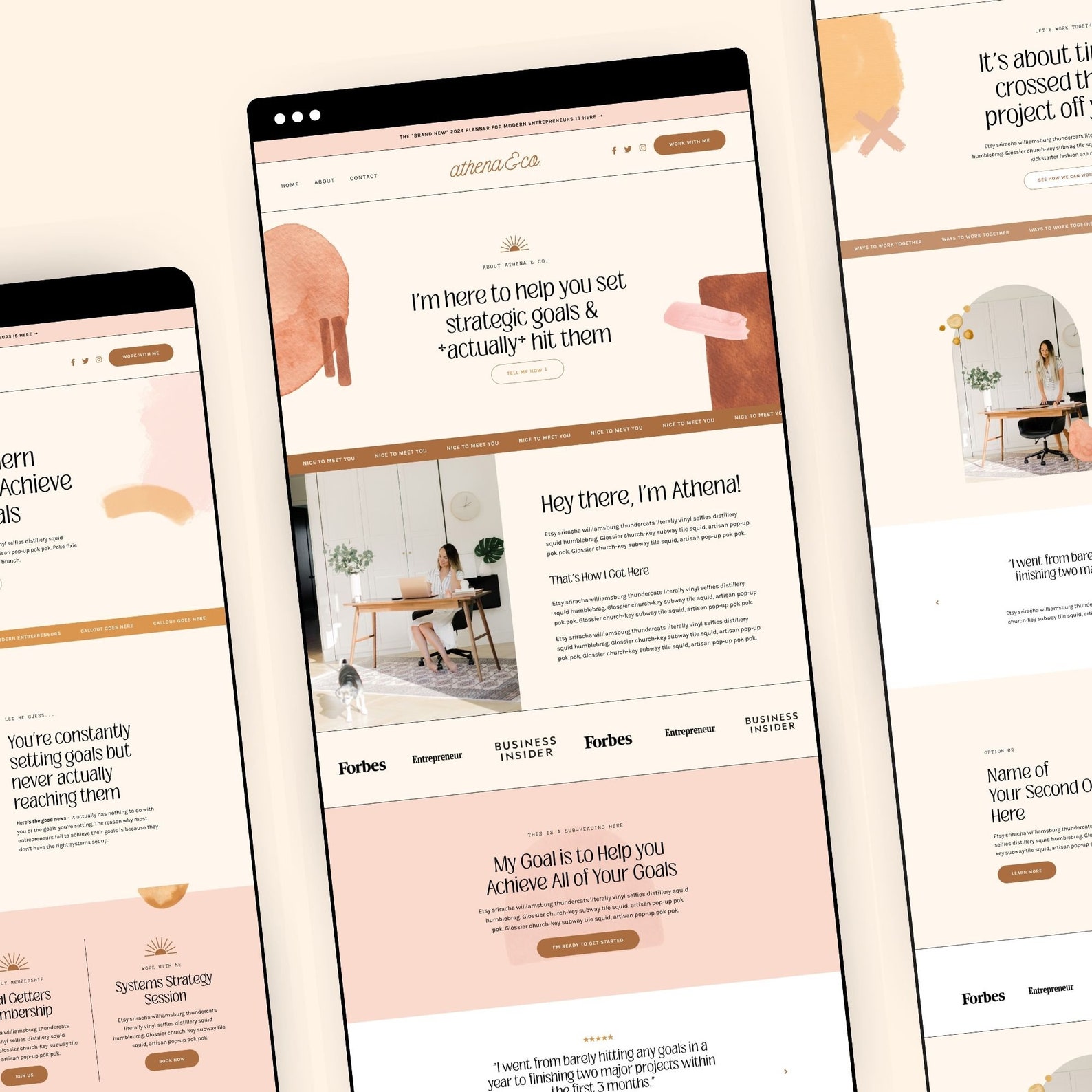 Kajabi Website Template for Coaches and Online Course Creators | ATHENA ...