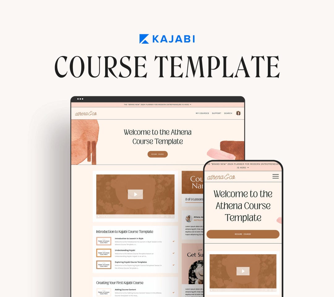 Kajabi Course Template | Kajabi Product Template With Course Thumbnails ...