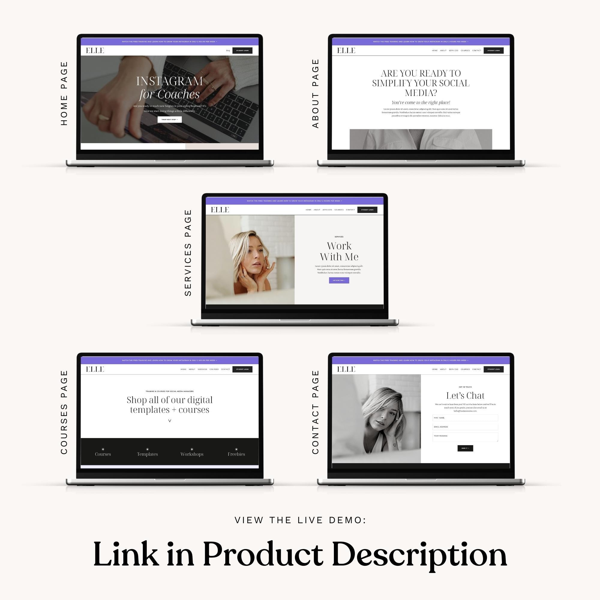 Kajabi Website Template for Coaches and Online Course Creators | ELLE ...