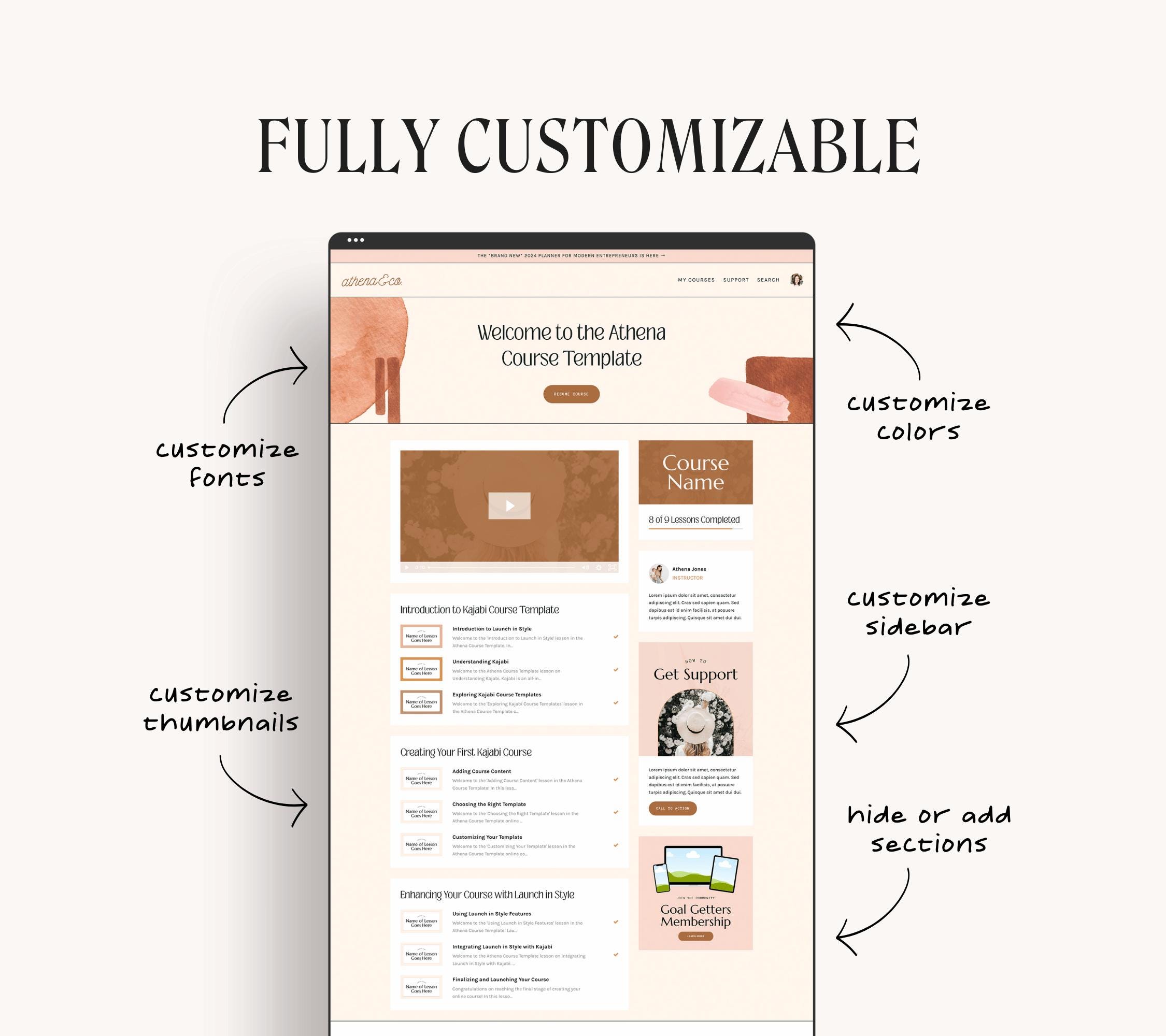 Kajabi Course Template | Kajabi Product Template With Course Thumbnails ...