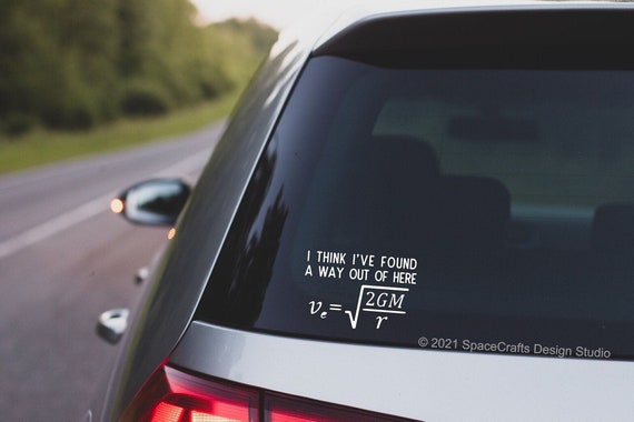 Escape Velocity Decal Aerospace Engineer Car Window Decal | Etsy